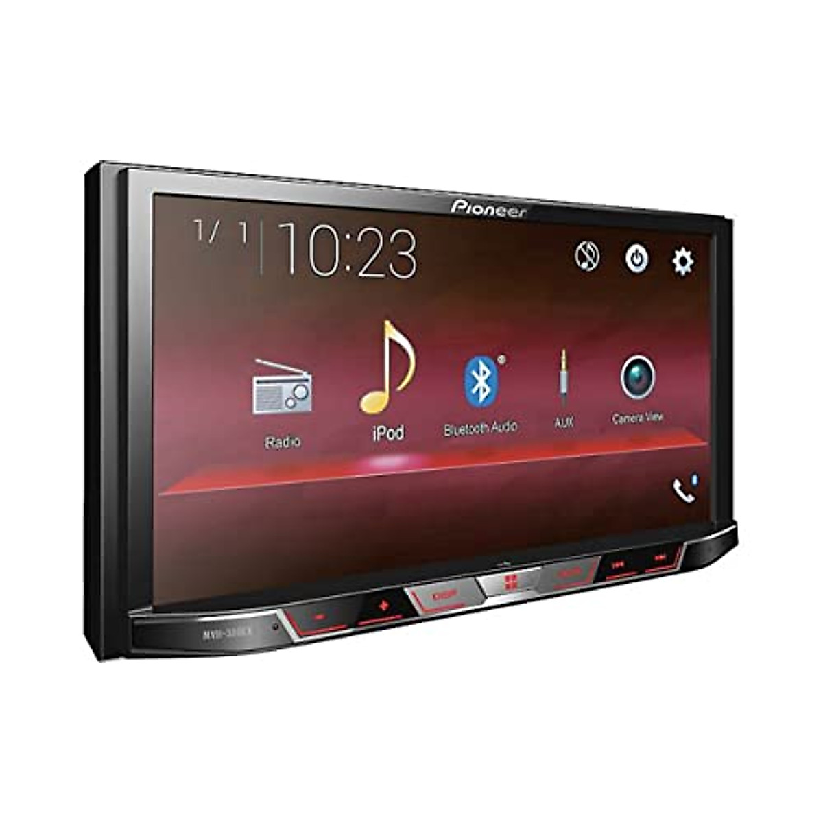 Pioneer MVH-300EX Double Din Digital Multimedia Video Receiver with 7" WVGA Touchscreen Display Built-in Bluetooth
