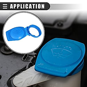 Motoforti Windshield Wiper Washer Fluid, Reservoir Tank Bottle Cap Cover, for Porsche Cayenne 2015-2016, Plastic, 3Q0955455, Blue
