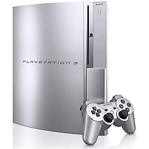 Sony PS3 PlayStation 3 Silver Console with Controller - International Version (Renewed) (40GB)