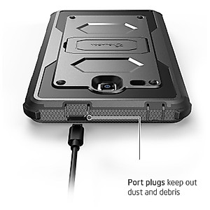 Galaxy Tab A 7.0 Case, Heavy Duty i-Blason Samsung Galaxy Tab A 7 2016 Armorbox Dual Layer Hybrid Full-Body Protective Kickstand Case with Front Cover and Built-in Screen Protector (Black)