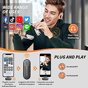 Leereel Wireless Lavalier Microphone for iPhone iPad, Plug-Play Mini Lapel Mic with 700mAh Charging Case, Video Recording Clip on Mic for Tiktok YouTube Live Stream - Noise Reduction, Auto Sync