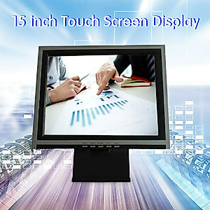 15 Inch POS Touch Screen LED Monitor 1024x768 Resolution Stand VGA for POS Retail Kiosk