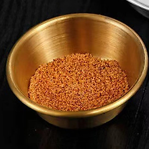 JINJIASUYISU 2Pcs Stainless Steel Sauce Dishes Dip Bowls Seasoning Dishes Sauce Bowl Stainless Steel Golden Dip Bowls Serving Dishes Set For Serving Sushi Sauces And Other Sauces And Seasonings