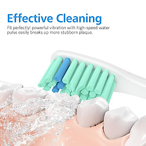 Senyum Replacement Toothbrush Heads Compatible with Philips sonicare E-Series, Replacement Brush Heads Come with Caps, 6 Pack