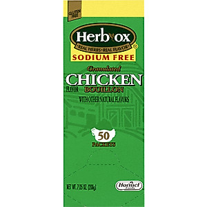 Herb-Ox Sodium Free Bouillon Bundle,`Beef and Chicken, 100 Total Packets