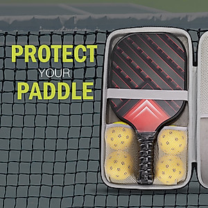 C CALYCO Pickleball Bag Pickleball Sling Cover with Extra Storage Space for Accessories, Adjustable Pickleball Carrying Case for Men & Women Fits 2 Paddle & 4 Balls