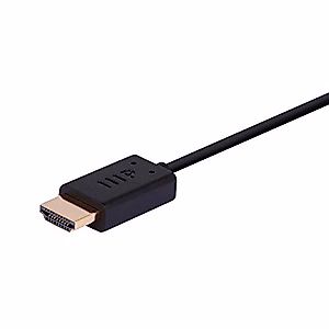 Monoprice 4K Small Diameter High Speed HDMI to Mini HDMI Passive Cable - 0.5 Feet - Black | 4K@60Hz, 18Gbps, 40AWG, HDR, for Home Theater, TV - UltraFlex Series