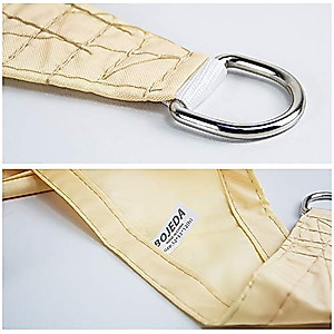 BOJEDA Triangle Sun Shade Sail Waterproof and UV Block for Outdoor Facility and Activities Perfect for Outdoor Patio Garden Oxford Cloth Sunshade sail (12 * 12 * 12 ft, Grey)