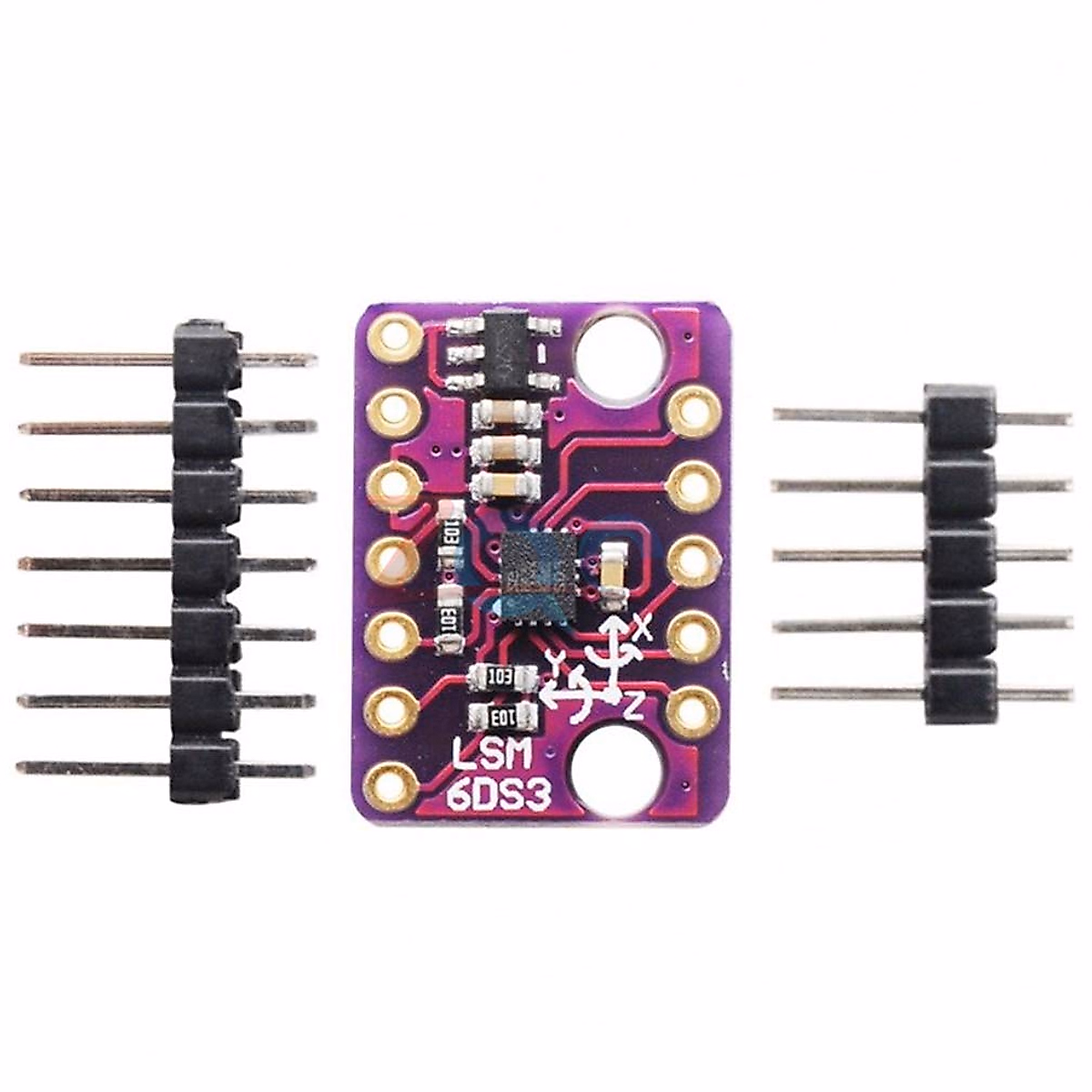 Hailege 2pcs LSM6DS3 LSM6DS3 Accelerometer Gyro Embedded Digital Temperature Sensor Module SPI IIC I2C 8KB FIFO Buffer 5V