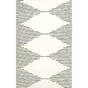 nuLOOM 5' x 8' Cozy Plush SuperiorWash Area Rug, Machine Washable, Non-Slip, Soft Fluffy Shag Carpet for Living Room Bedroom Kids Room Nursery Home Decor, Christa Black