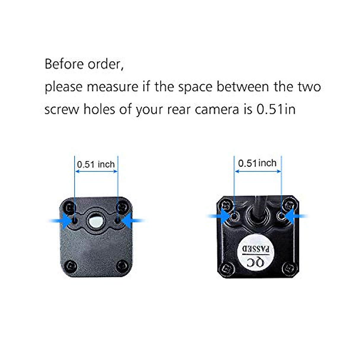Pixelman Rear Camera License Plate Mount,Rear View Camera Mount Only,Reverse Cam Holder,Dash Cam Rearrview Camera License Plate Bracket,Back Up Camera Accessories