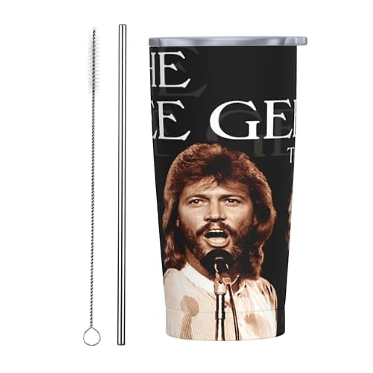 HIKTIEK Bee Rock Gees Band Stainless Steel Insulated Car Sippy Cup With Lid Travel Mug for Cold Hot 20 oz