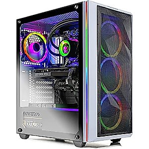 Skytech Chronos White Gaming PC Desktop – Intel Core i9 10900K 3.7 GHz, RTX 3080 Ti, 1TB NVME SSD, 32G DDR4 3200, 850W Gold PSU, 360mm AIO, AC Wi-Fi, Windows 10 Home 64-bit
