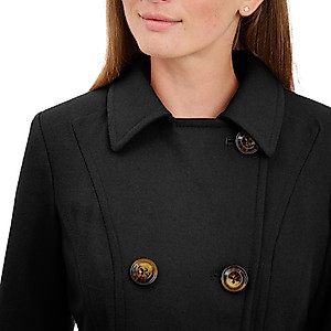 Classic Double Breasted Wool Coat Black