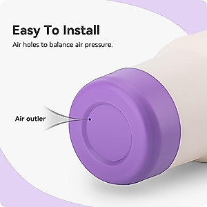 Prurex 2 Pcs Silicone Boot for Stanley Cup Tumbler 40oz & IceFlow 20oz 30oz, Bottle Bottom Sleeve Cover Compatible with Stanley Cup Accessories(Pink/Purple)