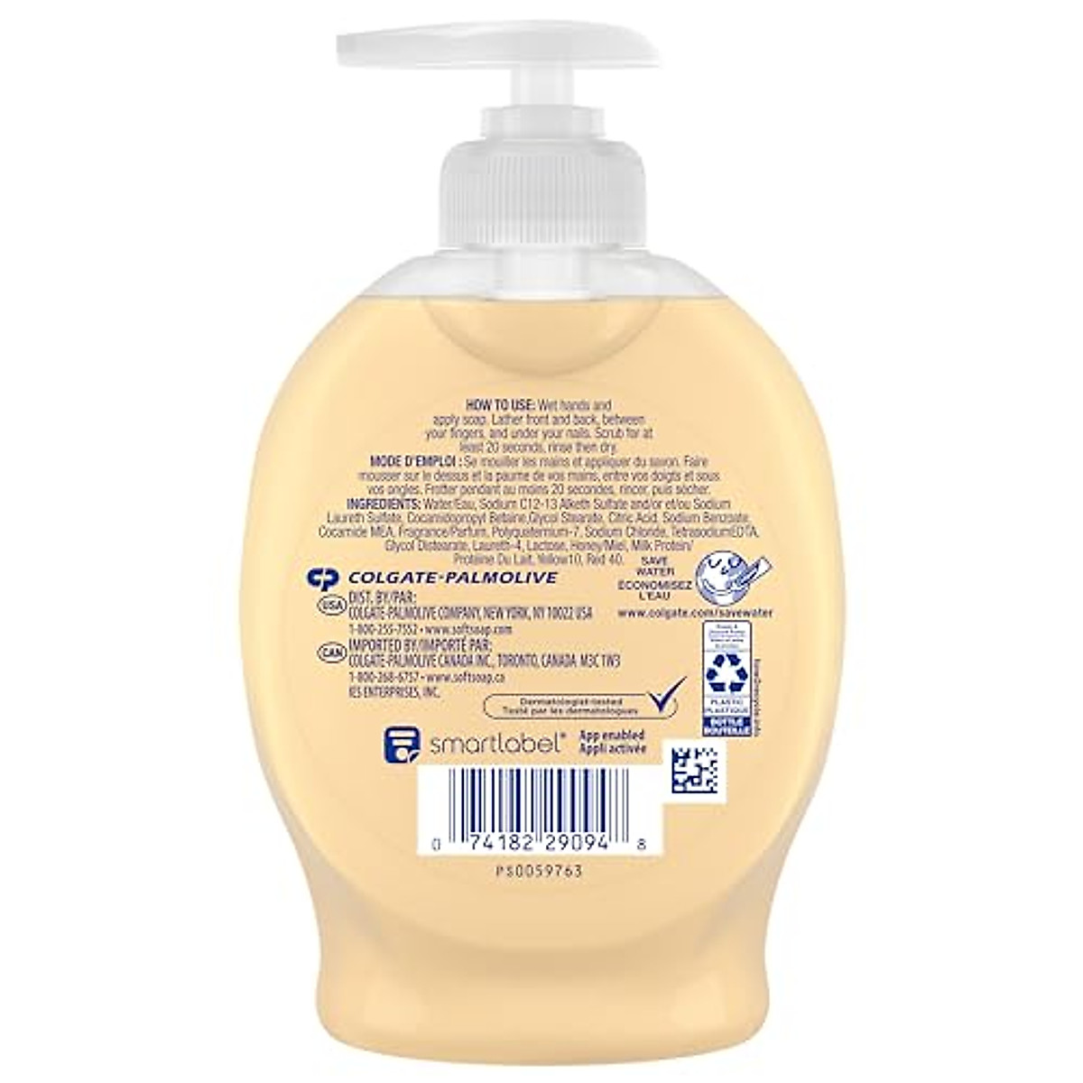 Softsoap Moisturizing Liquid Hand Soap, Milk and Honey, 7.5 Fluid Ounce, Pack of 6 (Package may vary)