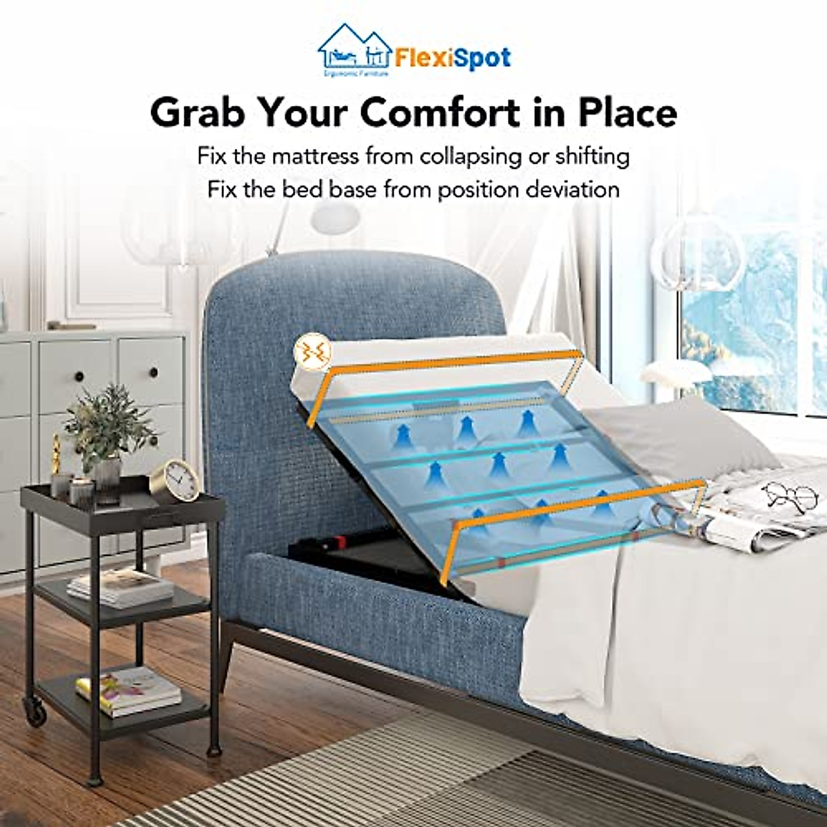 FLEXISPOT S1, Foldable Adjustable Bed Frame Base Twin XL, Bed Recliner, 3-Step Assembly, Whisper Quiet Durable Motor, Sturdy Frame, Best Gift for Family…