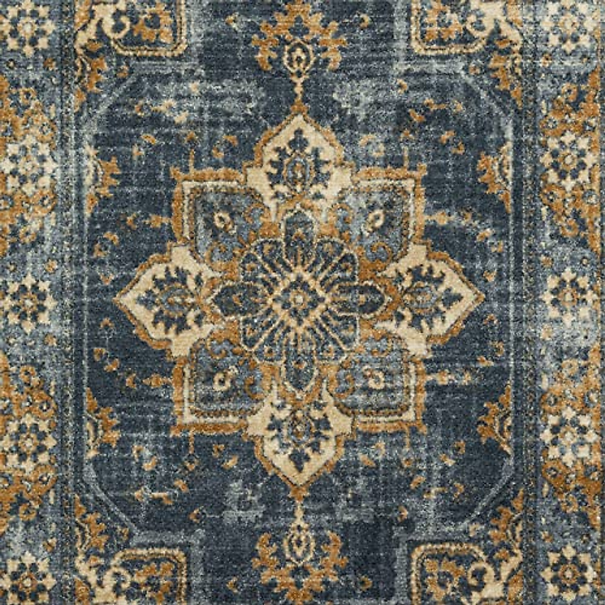 Maples Rugs Ava Traditional Tapestry Kitchen Rugs Non Skid Accent Area Carpet [Made in USA], Persian Gold, 1'8 x 2'10
