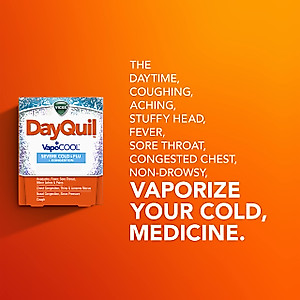 Vicks DayQuil VapoCOOL SEVERE Cold & Flu + Congestion Medicine, Non-Drowsy Max Strength 9-Symptom Relief for Fever, Sore Throat, Chest Congestion, Stuffy Nose, Nasal Congestion, Cough, 24 Caplets