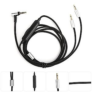 Audio Adapter Cable, Headphone Cable OFC Copper Wire with Wire Control Fit for Sennheiser HD202 HD497 HD447 HD212 pro EH250 EH350, Wire Length 1.2m
