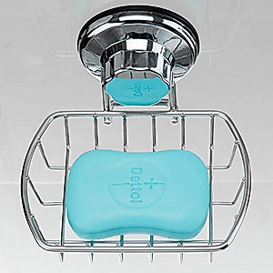 iPEGTOP Super Powerful Vacuum Suction Cup Soap Dish Soap Saver - Rustproof 304 Stainless Steel Sponge Soap Holder for Bathroom, Shower, Sink, Kitchen