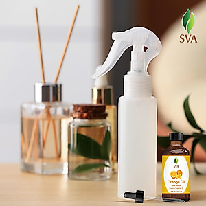 SVA Orange Essential Oil 4oz (118ml) Premium Essential Oil with Dropper for Diffuser, Aromatherapy, Hair Care, Scalp Massage & Skin Care