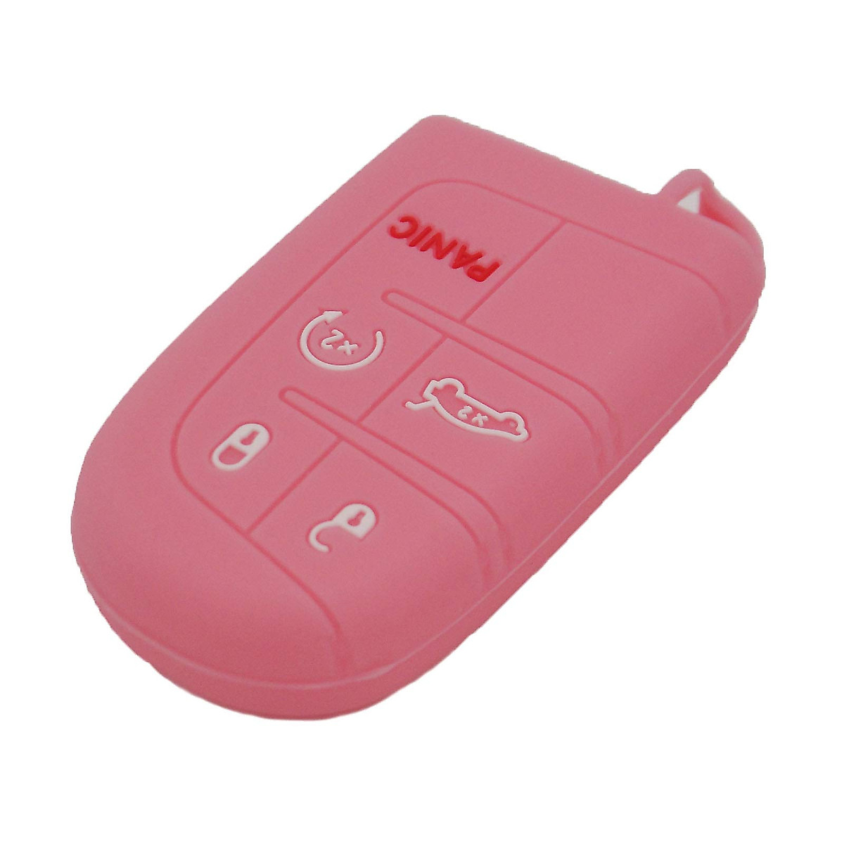 LemSa 2Pcs Keyless Entry Remote Car Smart Key Fob Cover Case Shell for Jeep Grand Cherokee,fit for Dodge Challenger Charger Dart Durango Journey,fit for Chrysler 300, Black Pink