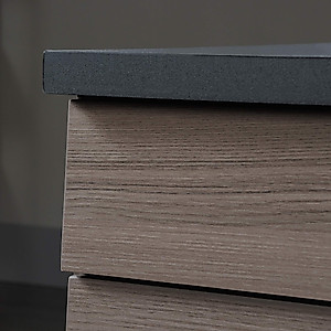 Sauder International Lux Executive Desk, L: 60.0" x W: 28.98" x H: 30.0", Diamond Ash Finish