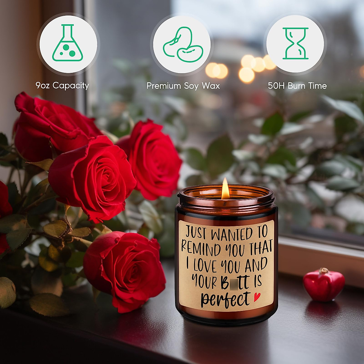 GSPY Scented Candles - Romantic Gifts, Valentines Gifts, I Love You Gifts for Her, Him, Women - Funny Anniversary, Birthday, Valentines Day Gifts for Wife, Husband, Girlfriend, Best Boyfriend, Fiance
