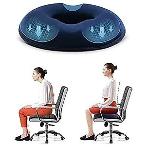 Odekai Seat Cushion for Office Chair, Ergonomic Memory Foam Coccyx Cushion,Hemorrhoid Tailbone Cushion with Washable Cover, for Home Office Chair Pad, Car Seat