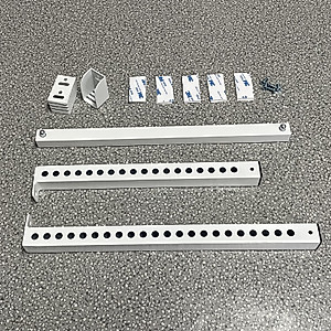 Window Security Bars Adjustable Lock bar Sliding Door Child Safety Extendable (16.6'' to 44'') for Windows, White