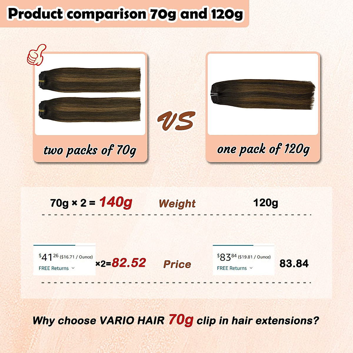 VARIO HAIR Clip in Hair Extensions Blonde Highlighted Human Hair Balayage Hair Extensions Mixed Bleach Blonde 12 Inch 70g Fine Hair Full Head Silky Straight 100% Human Hair Clip In Extensions