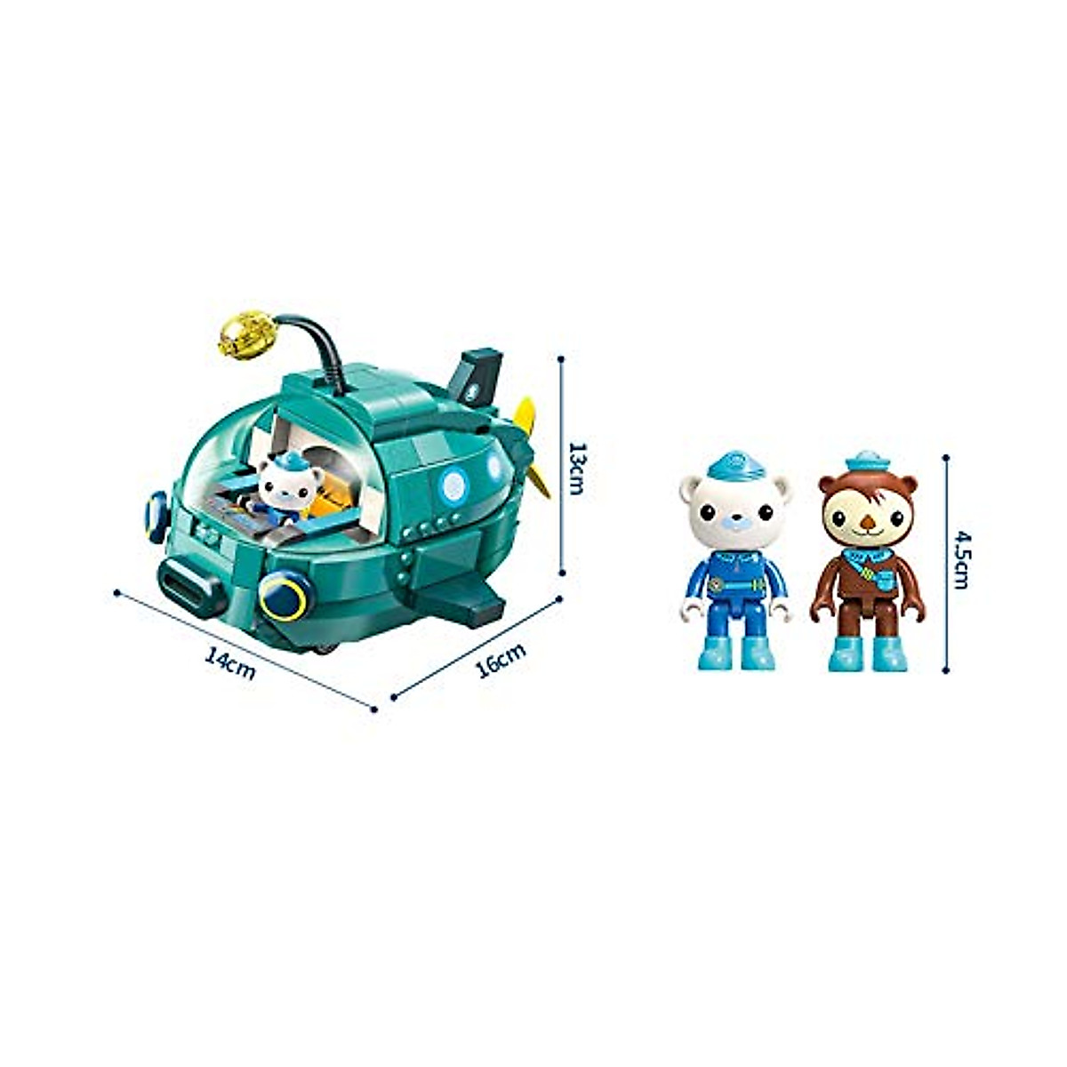 BASEPLATES for Age 6+ Building Block Ocean Adventure Octonauts GUP-A Deluxe Vehicle Playset & Barnacles 323pcs Building Brick Set-No Package Box (3703)