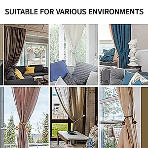 2 Pack Magnetic Curtain Tiebacks Holdbacks Upgraded Stronger Magnet 16 Inch Outdoor Elegant Decorative Clips Tiebacks for Drapes for Home Office Window Treatment (Olive)