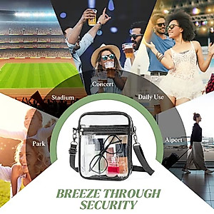 yuanming Clear Bag Stadium Approved, Crossbody Purse Clear Stadium Bags for Women
