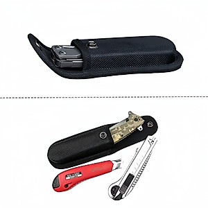 Multitool Sheath, Knife Sheath Holster with Belt Loop, Knife Pouch Fit 5" Folding Knife, Pocket Knife Holder for Belt, Small Knife Holster, Tactical Knife Case for Carrying Trapper Knife