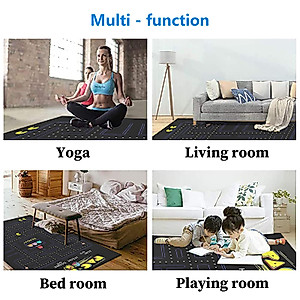 Cute Arcade Video Game Area Rug Non-Slip Carpets Floor Mat for Bedroom Living Room Home Decoration 5.2'x7.5'