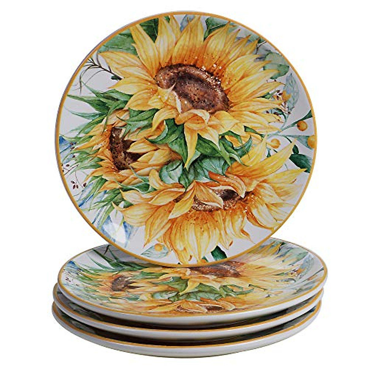Certified International Sunflower Fields 16 Piece Dinnerware Set, Service for 4, Multi Colored