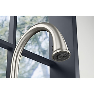 Kohler R23863-SD-VS Motif Kitchen Faucet with Pull Down Sprayer and Soap Dispenser, Vibrant Stainless