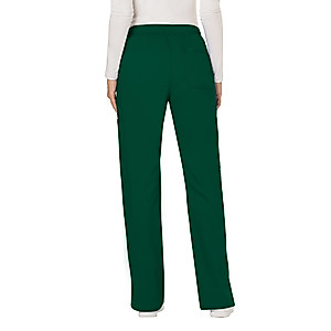 WW Revolution by Cherokee Women's Mid Rise Moderate Flare Drawstring Pant Tall, Hunter Green, X-Small Tall