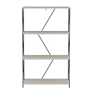 Galano Ezbo Book Shelf - 4-Tier Open Bookshelf - Storage - Bookshelves Organizer - Book Rack - Organizer - Modern Design Display Stand Rack - Dusty Grey Oak