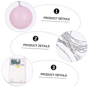 Abaodam 1 Set 20 Cotton Ball Light String Window Curtain Light Holiday Light Decor Decorative Hanging Lights Fairy Curtain Lights Wedding Decoration Astetic Room Decor Led Indoor Plastic