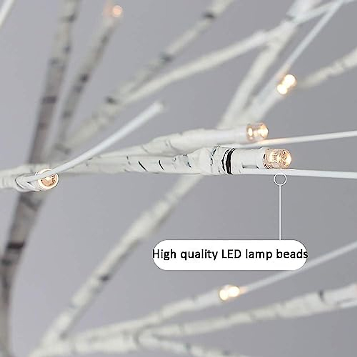 AAMNA White Birch Tree Floor Lamps for Living Room Modern Led Christmas Simulation Tree Standing Lights Living Room Bedside Bedroom Romantic Decoration