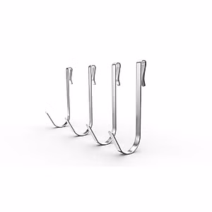 KINCMAX Stainless Steel Heavy Duty S Hooks for Hanging onto Shower Caddy, Bathroom Organizers, Shampoo Holders - Rustproof SUS 304 Steel for Hanging Razor & Sponge (Silver)