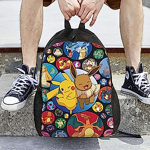 Zopkwir Anime Lightweight School Bag, Portable Bookbags, Daypack Laptop Travel Backpacks for Boys Girls (Anime2)