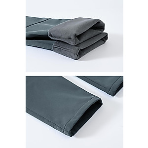 YSENTO Women's Snow Ski Waterproof Fleece Lined Pants Insulated Softshell Hiking Mountain Pants Grey Size XL