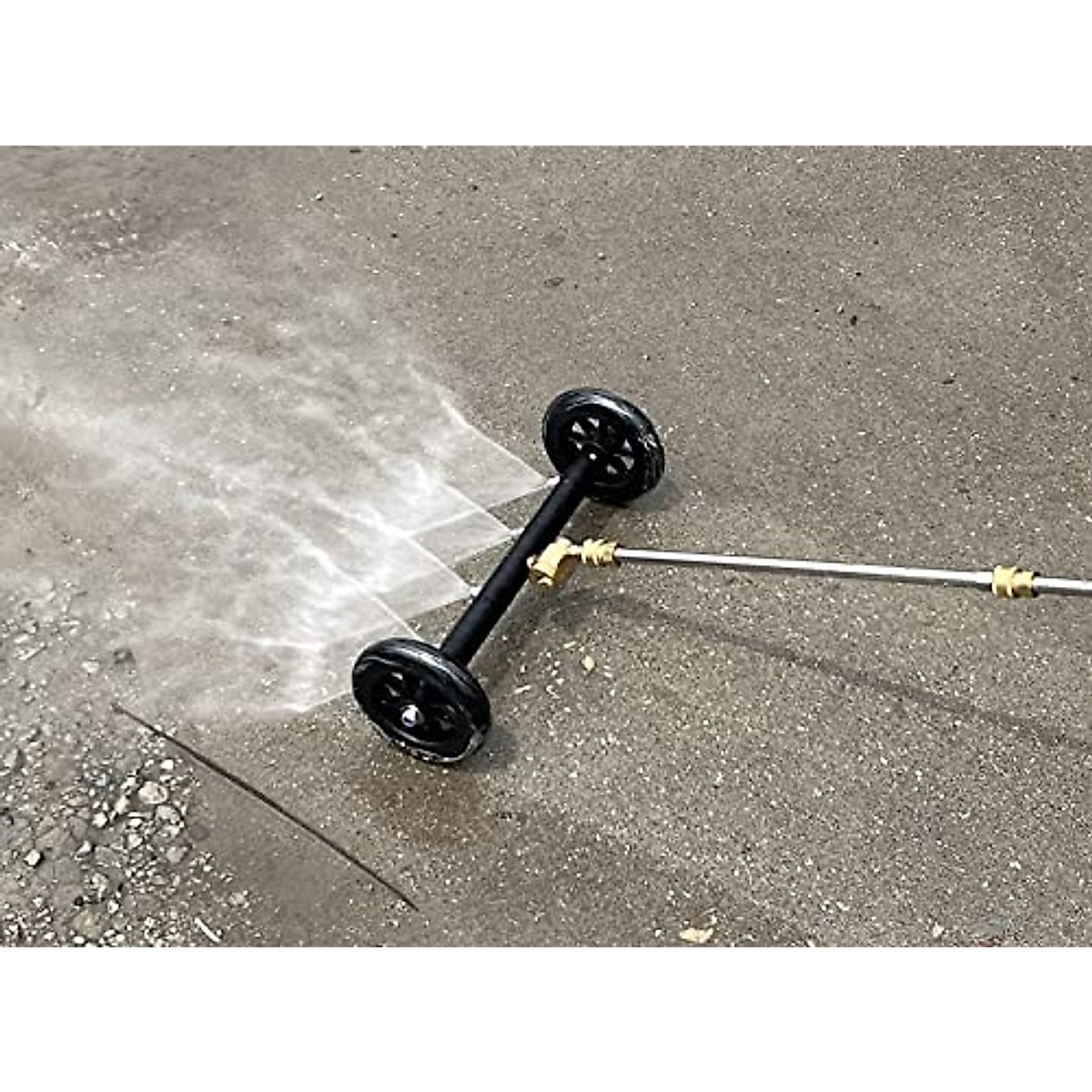 GDHXW Multipurpose Undercarriage Cleaner Surface Cleaner for Pressure Washer 4000 PSI 16 Inch Underbody Car Wash Water Broom with 3 Pieces Extension Wand 5 High Pressure Nozzle