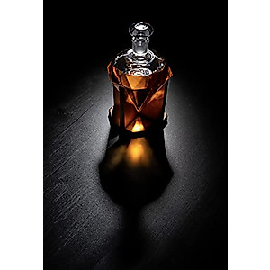 Diamond Decanter For Whiskey, Liquor, Scotch, Rum, Bourbon, Vodka, Tequila Decanter, The Wine Savant 750ml - Gifts For Men & Women Clear