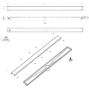 ALFI brand ABLD59B-BSS Shower Drain, Brushed Stainless Steel