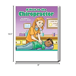 ZOCO - A Visit to The Chiropractor's Office - Educational Coloring Books (25 Bulk Pack, Without Crayons) - Chiropractor Supplies - Activities for Kids